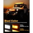 6 Modes White Series 12 Inch 300W Light Bar Dual Color Strobe Function ...