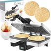 CucinaPro Polished Pizzelle Maker - Electric Baker Press, Makes Two 5 ...