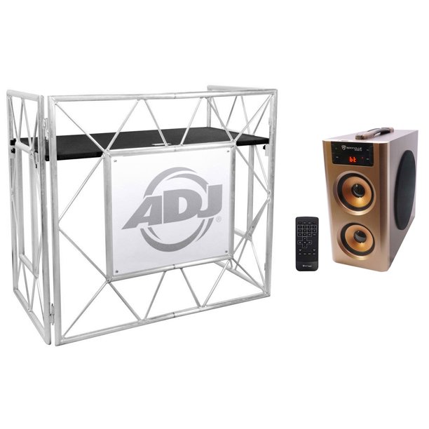 American DJ Pro Event Table II Foldable DJ Booth Truss Facade+Bluetooth ...
