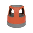 Cramer Scooter Stool, Round, 15", Step & Lock Wheels, to 300lb, Red ...