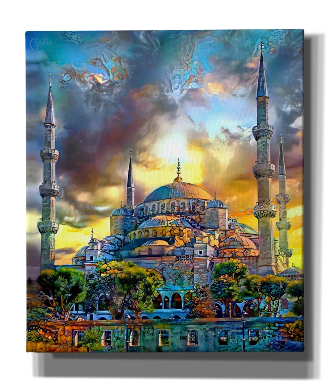 Epic Graffiti 'Istanbul Turkey Blue Mosque' by Pedro Gavidia, Canvas ...