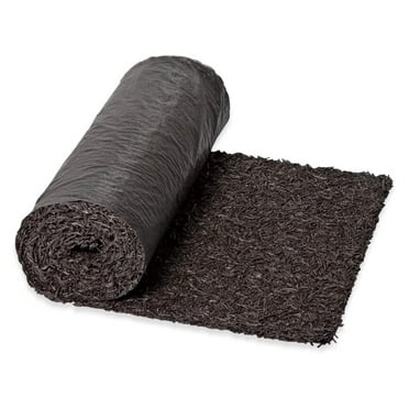 Rubber Mulch for Landscaping,2 Rolls 120×4.5inch Black Rubber Mulch Mat ...