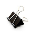 U Brands Binder Clips, Medium 1-1/4" Capacity, Black and Silver Steel ...