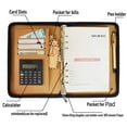 Marte Vanci A5 Padfolio with Calculator PU Leather Business Portfolio ...