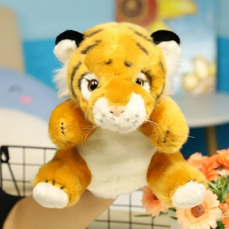 Tiger Hand Puppet Safari Stuffed Animal Jungle Plush Toys Wildlife ...
