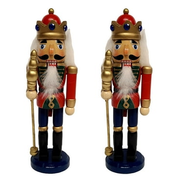 2 x 30cm Wooden Soldier Nutcracker with Drum and , Traditional with ...
