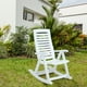 Rimax Casual White Resin Rocking Chair - Walmart.com