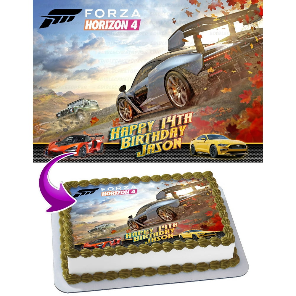 Forza Horizon 4 - Edible Cake Topper - 11.7 x 17.5 Inches 1/2 Sheet ...