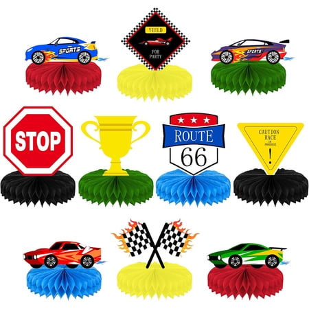 10 Pieces Racing Car Decorations Vehicle Themed Centerpieces for Tables ...