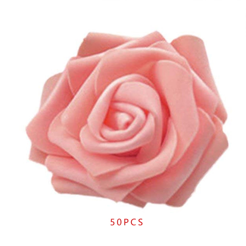 TureClos 50pcs Artificial Bionic Flowers PE Foam Fake Lifelike Roses ...