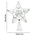 Fridja Christmas Tree Topper Hollow Star Tin Christmas Tree Decoration Tree Top Five Pointed