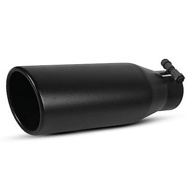 Flowmaster 15377B Exhaust Tip - 4 in. Angle Cut Black Ceramic Coating ...