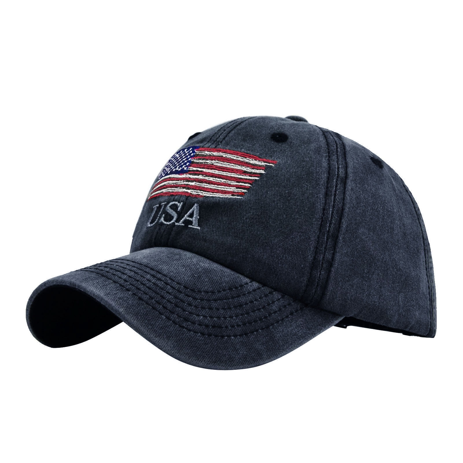 Vintage Baseball Hats for Men American Flag Patch Breathable Mesh ...