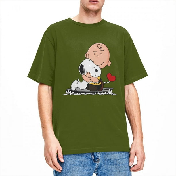 Camiseta de hip hop para hombre Peanuts Charlie Brown y Snoopy Heart ...