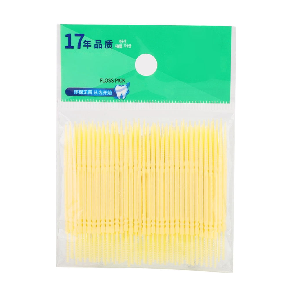 Palillo de dientes para limpieza de dientes, bolsa de 100 Uds., doble ...
