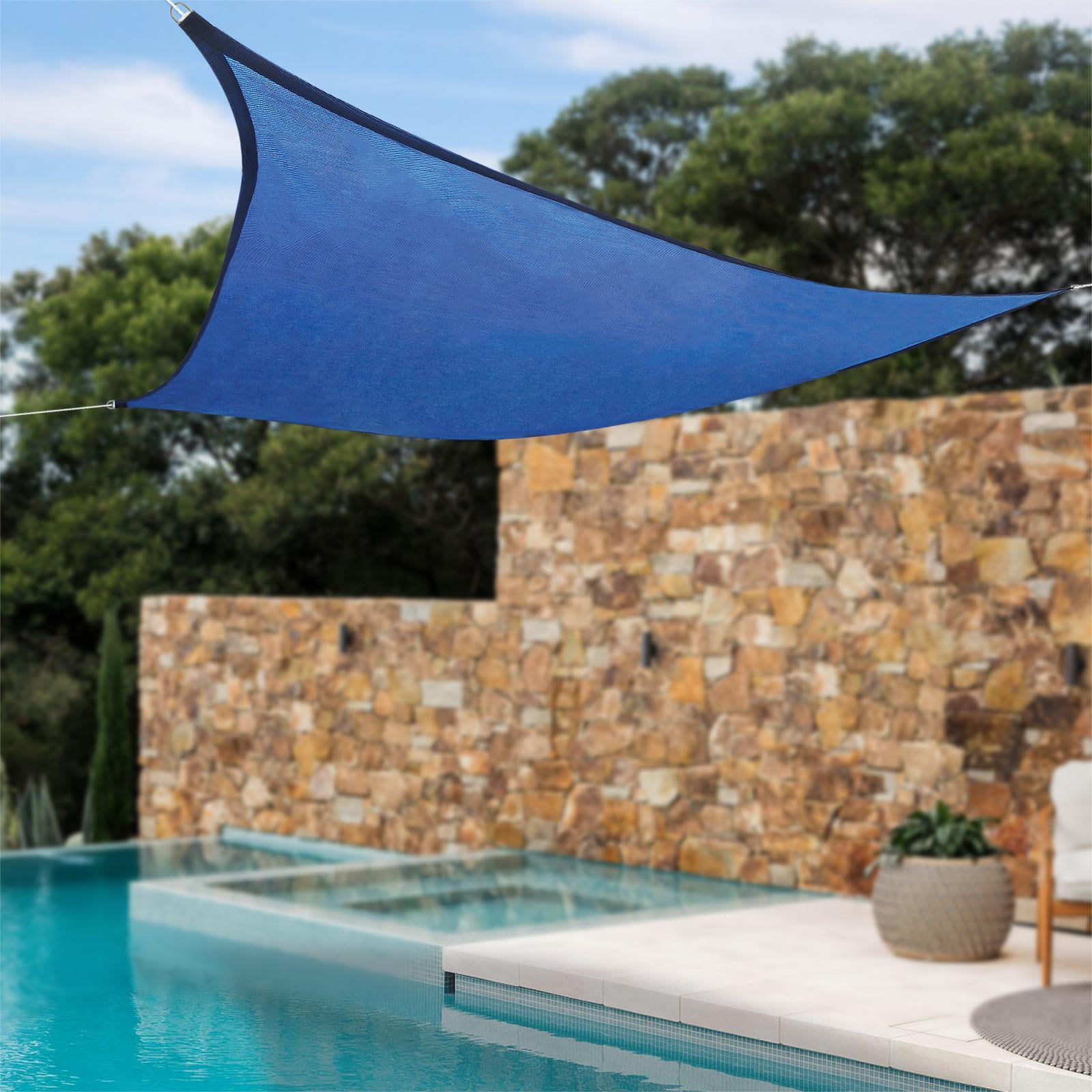 Miumaeov Backyard Shade Sail Triangle for lawn Garden Sun Shade Sail ...