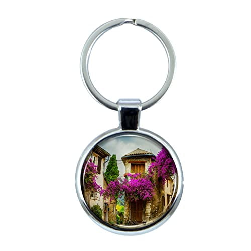 Provence Keychain with Epoxy Dome and Metal Keyring - Walmart.com
