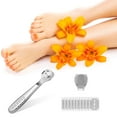 AOWOO Callus Shaver Set, 14 Pcs Stainless Steel Foot File, Detachable ...