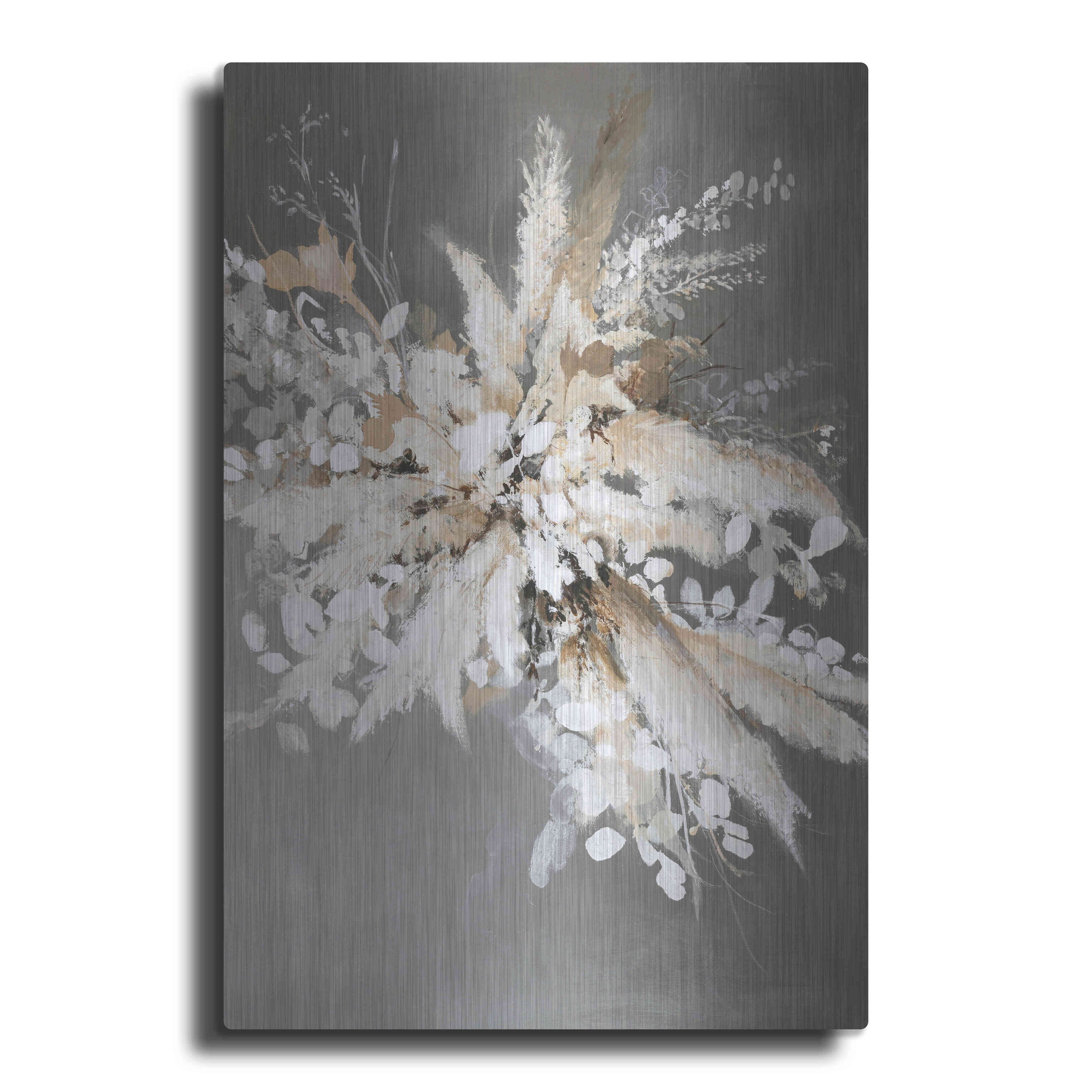 Luxe Metal Art 'Light Leaves 1' by Design Fabrikken, Metal Wall Art, 24 ...