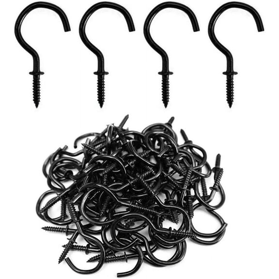 Vinyl Coated Screw-in Ceiling Hooks Cup Hooks 2.9 Inches Screw Hooks 30 ...