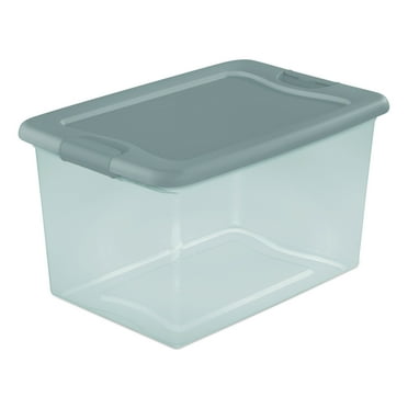 Sterilite 64 Qt. Latching Box Plastic, Blue Tint, Set of 6 - Walmart.com