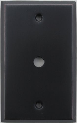 Classic Accents Stamped Steel Oil Rubbed Bronze One Gang Cable TV ...