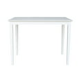 Solid Wood 30 x 48 inch Dining Table in White - Walmart.com