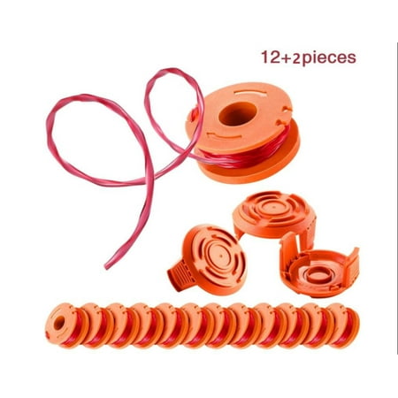 Ligne de bobine de rechange de bobine de coupe-herbe 12 pièces pour coupe-herbe et 2 pièces ...