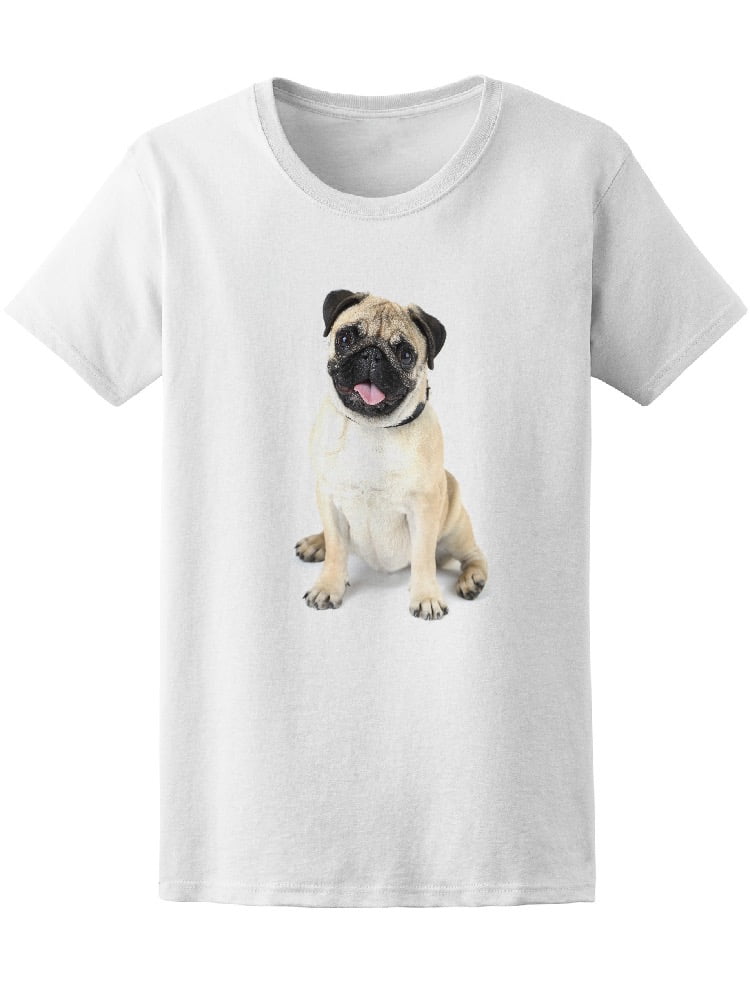 Funny Cute And Playful Pug Dog T-Shirt Men -Image by Shutterstock, Male ...