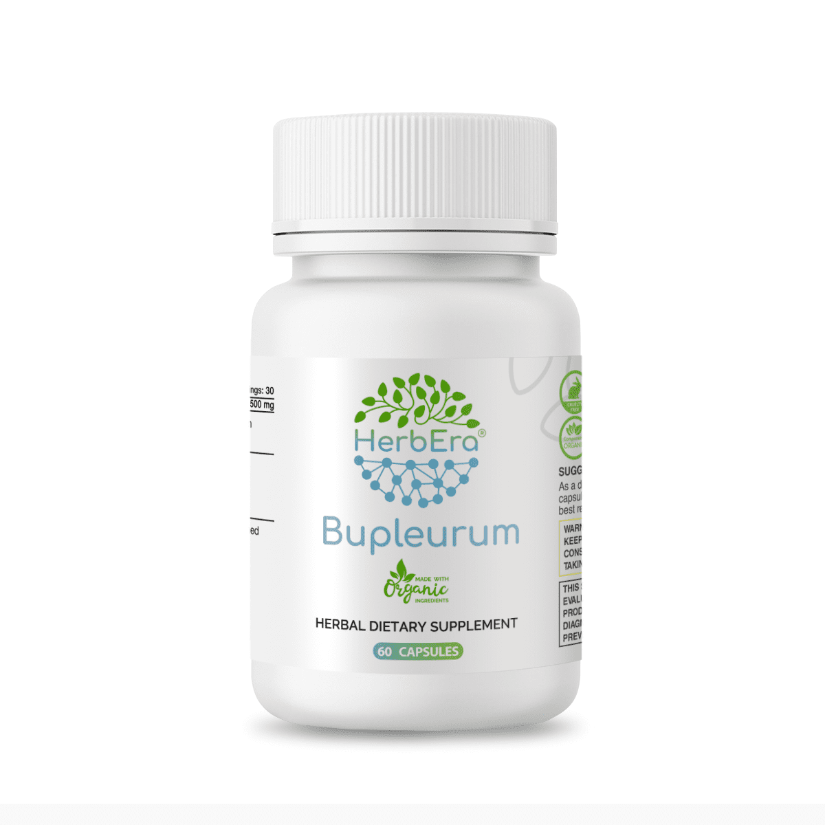 Bupleurum 60 Capsules, 500 mg, Organic Bupleurum (Bupleurum Chinense ...