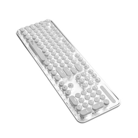 Vintage Bluetooth 2.4Ghz Type-C 104 Key Mechanical Keyboard 3 Modes ...