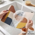 Art Decor Leather Placemats Set of 4, 12x18 Inch, Mid-Century Modern ...