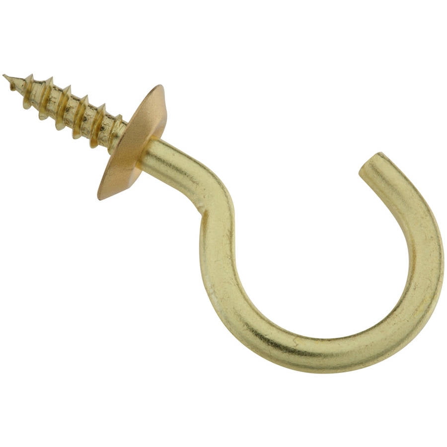 Stanley Hardware 759060 1 12 Solid Brass Cup Hooks 2 Count