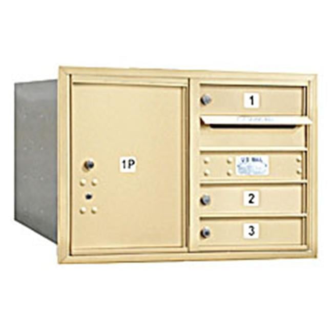 3 Mailbox 1 Parcel Unit in Sandstone - Rear Loading Private Access ...