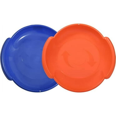 Superio Round Spiral Snow Sled Red 24" Sledding Disc for Kids and ...