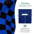Blue Black Checkered Kitchen Curtains Sets 36 Inch Length with Valance ...
