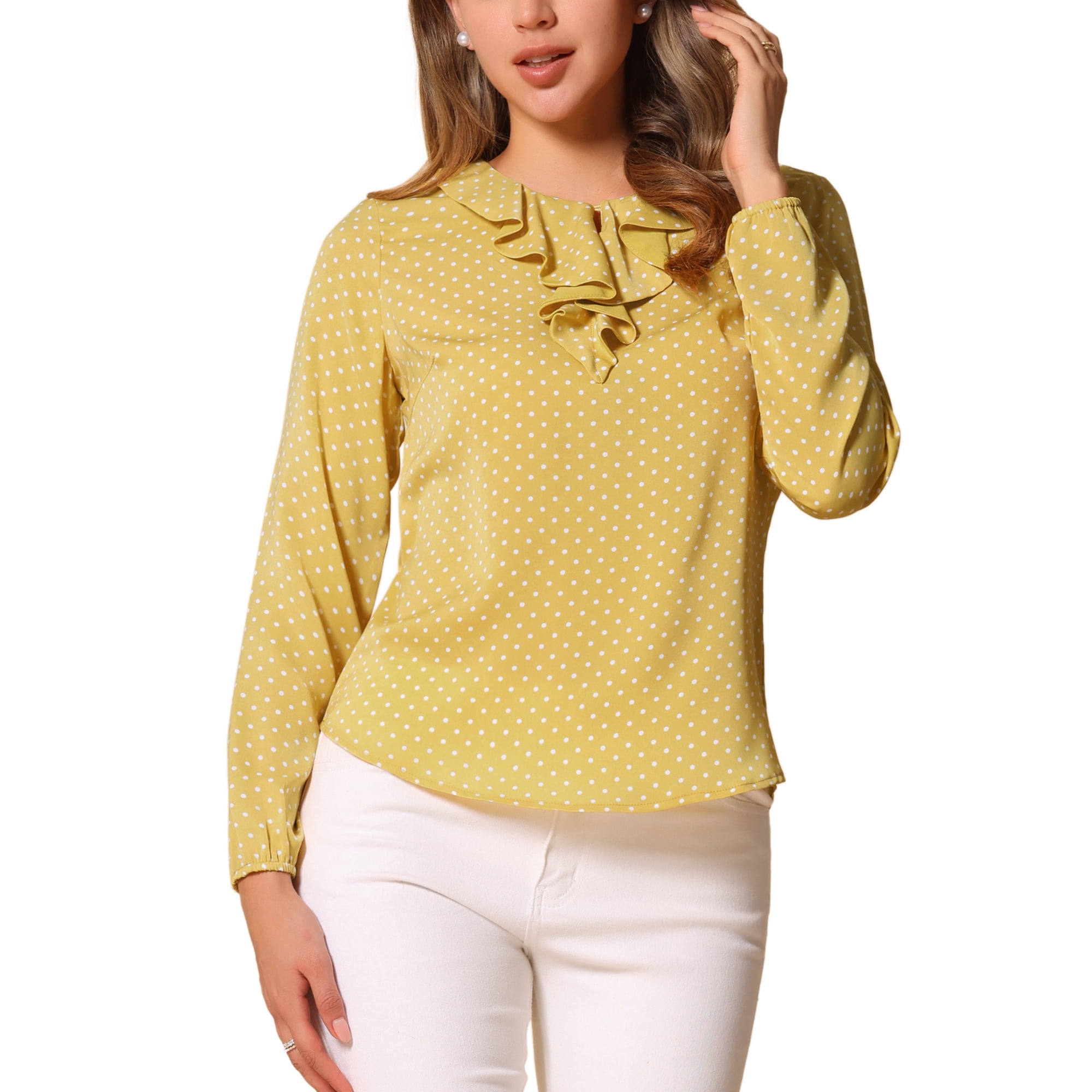 Click here for Inspire Chic Womens Valentines Day Ruffle Neck Lon... prices