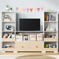 Cozy Castle U-Shaped Bookshelf, 4 Tier, 9 Cubes & 2 Drawers, Home ...