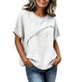 AHTJRT Cotton Linen Short Sleeve Shirts for Women Ripped Fringe Crew ...