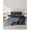 California King Size Abstract Art Sheet Sets Gold Grey Gradient Marble ...