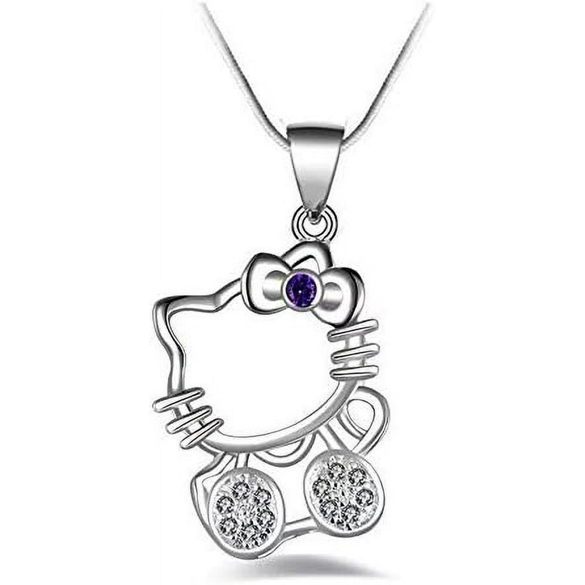 Click here for Oruyrop Hello Kitty Necklace  Kitty Cat Necklace-S... prices