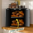 Corner Bread Box for Kitchen Countertop,Storage Container for Homemade ...