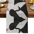 Black White Swan Dining Table Runner, Vintage Romantic Swan Interlocked ...