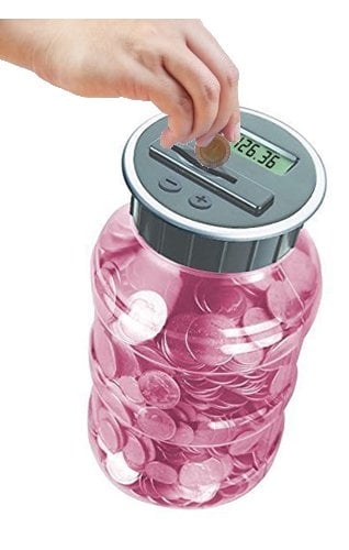 Digital Coin Counter by Digital Energy | Transparent Pink W/LCD Display ...