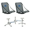 Millennium Marine B100 ComfortMAX Boat Seat (Gray) + Adjustable D200 ...