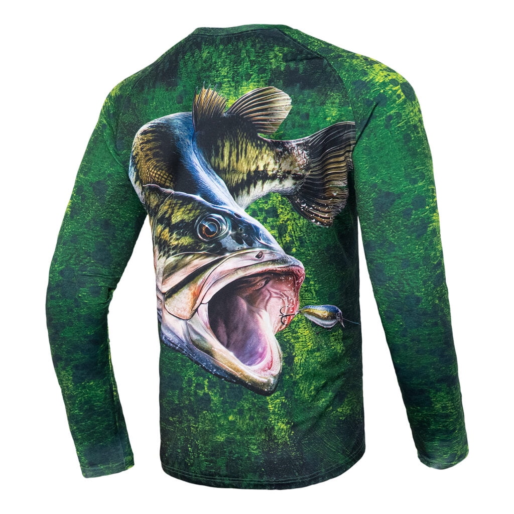 Bass Men's Fishing Tee Long Sleeves Medium UPF 50 Dri-Fit - Walmart.com
