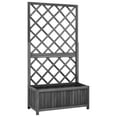 Vidaxl Planter Flower Box Trellis Raised Bed Outdoor Planter Solid Firwood
