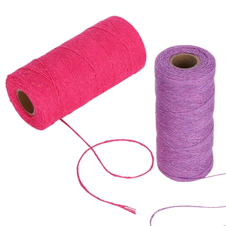 Fugacal 2 Rolls Cotton Knit Yarn, 8/4 Durable Loom Warp Thread Cotton ...