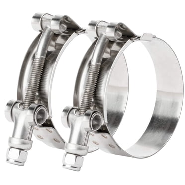 Steel Loop Hose Clamp, Rubber Cushioned, 2-1/2" Clamp ID, 1/2" Band ...