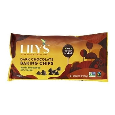 Lily's Dark Chocolate Premium Baking Chips, 9 Ounce - Walmart.com